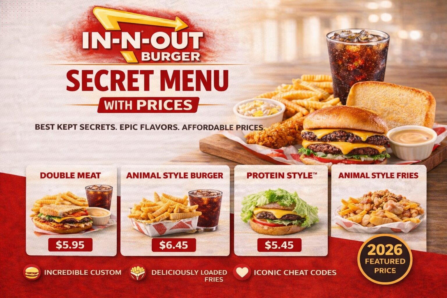 In N Out Secret Menu With Prices (2026)
